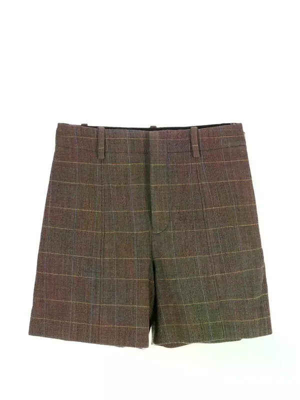 Chloé Plaid-pattern Shorts - Brown