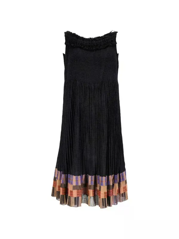 Missoni Shirred Pleated Mini Dress - Black