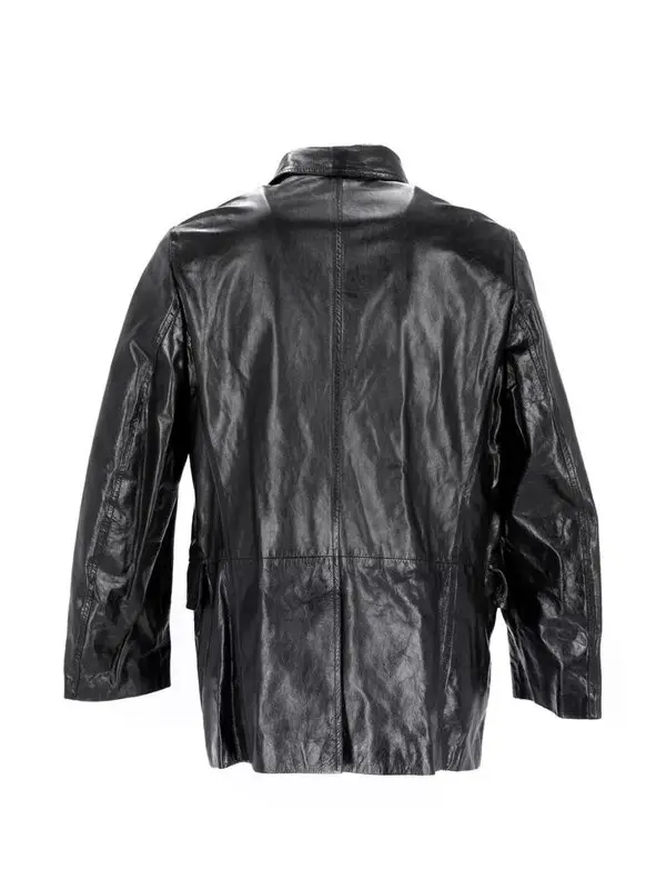 Dolce & Gabbana Double-breasted Leather Coat