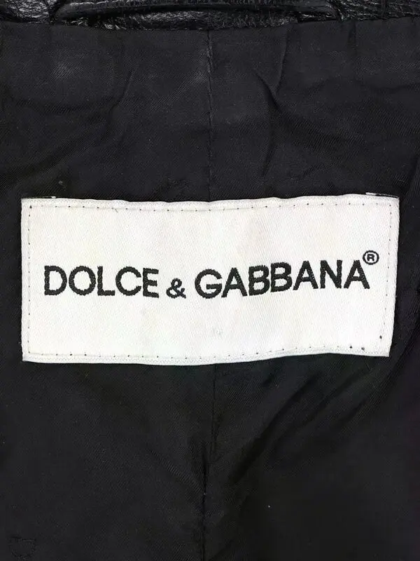 Dolce & Gabbana Double-breasted Leather Coat