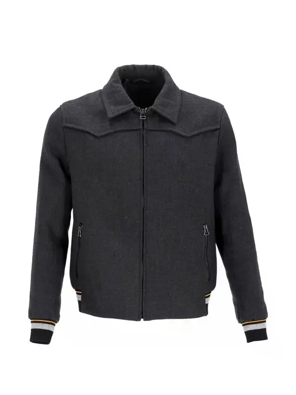 LANVIN Zipped Wool Bomber Jacket