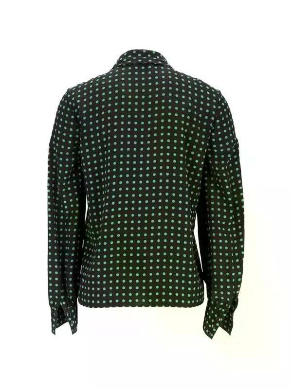 Celine Polka-dot Silk Button-up Shirt