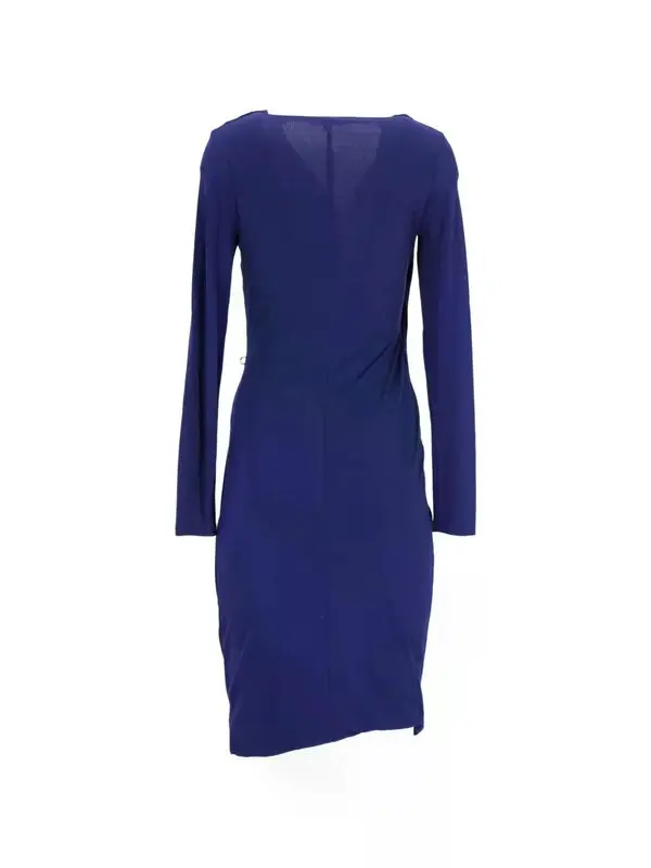 Max Mara Draped Long-sleeves Midi Dress