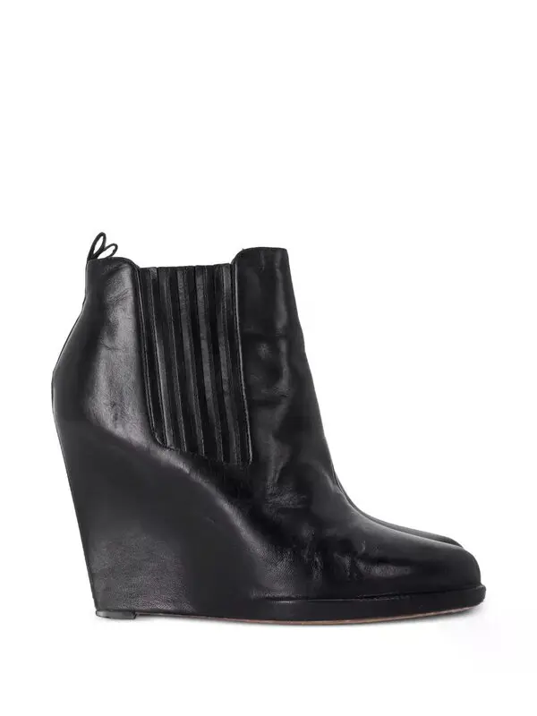 Givenchy Wedge-ankle Leather Boots - Black