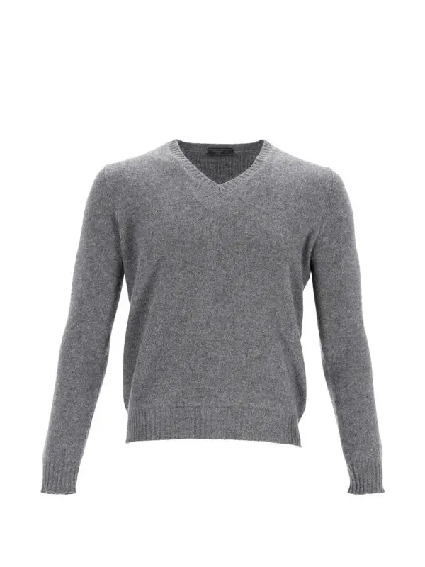 Prada V-neck Ribbed Sweater