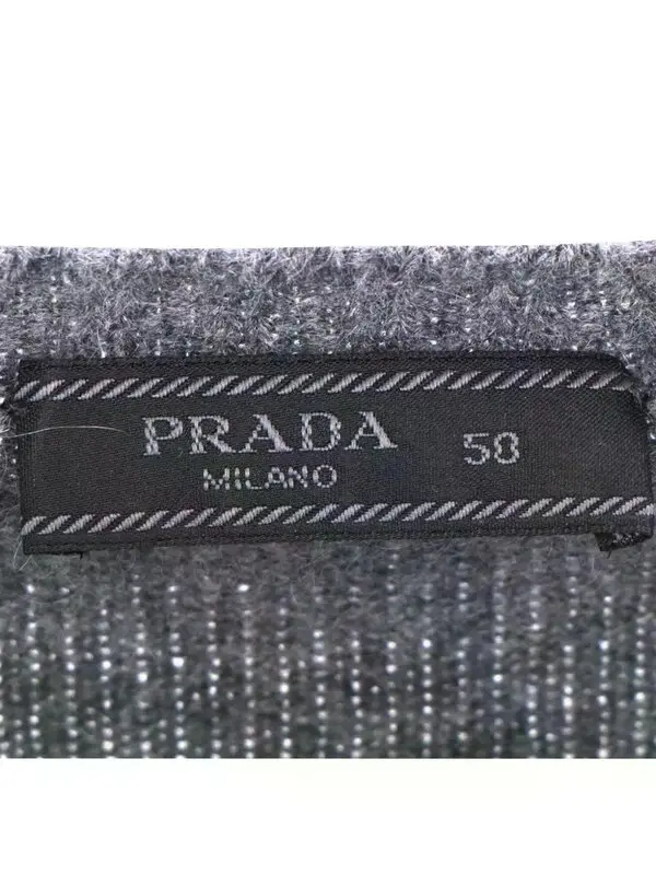 Prada V-neck Ribbed Sweater