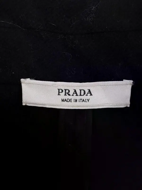 Prada Fur Trim Wool Coat