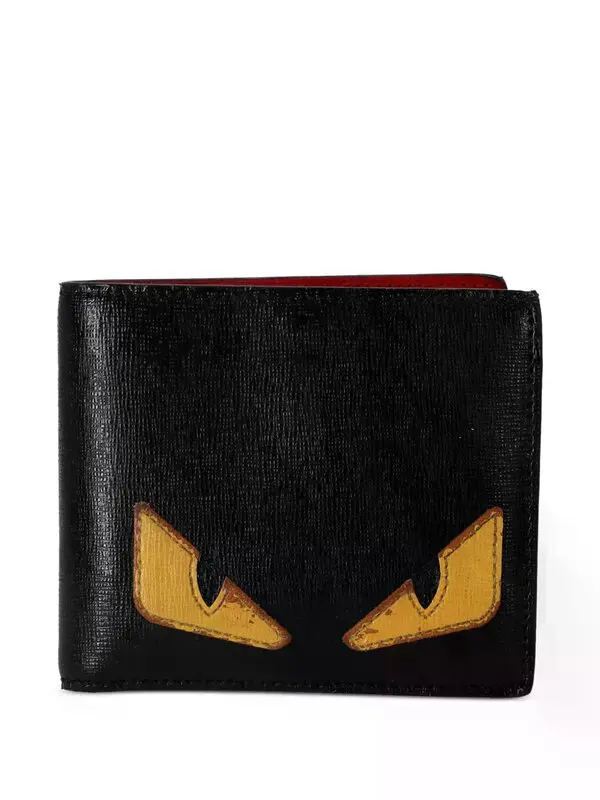 Fendi Monster-design Leather Wallet - Black