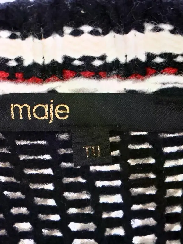 Maje Fair Isle Zip-front Cardigan