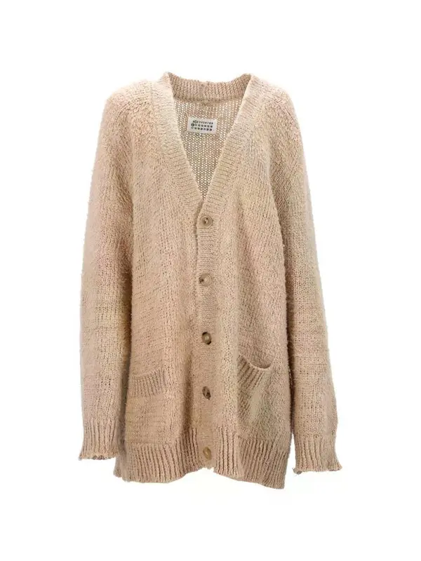 MAISON MARGIELA Brushed V-neck Cardigan - Neutrals