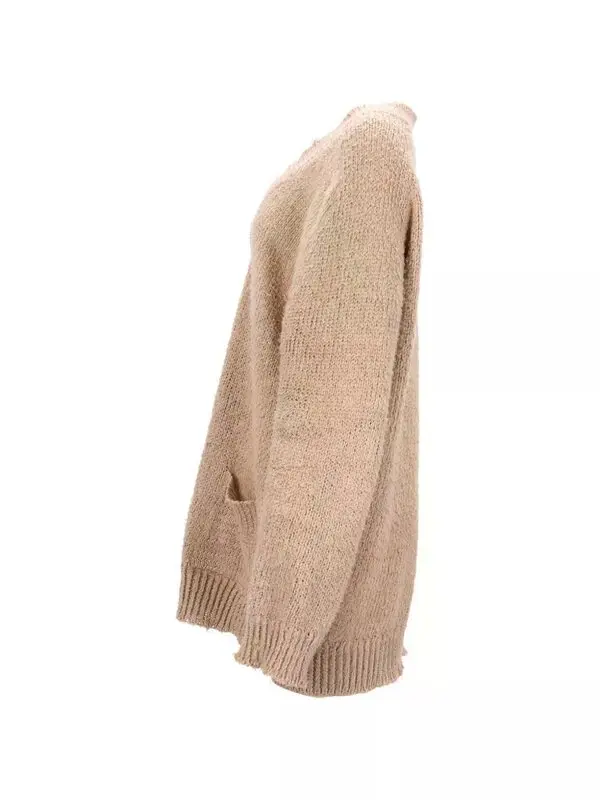 MAISON MARGIELA Brushed V-neck Cardigan - Neutrals