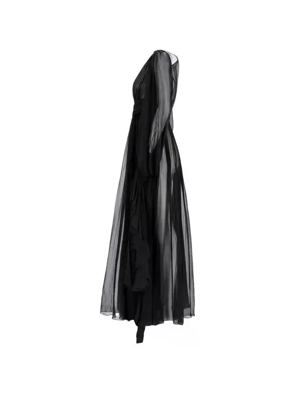 Saint Laurent Deep-neck Maxi Gown