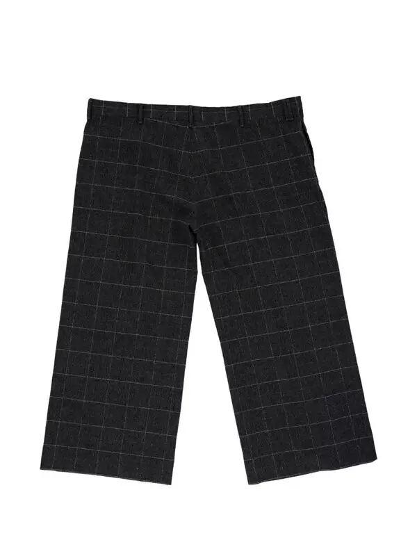 Off-White Checkered Wide Leg Trousers