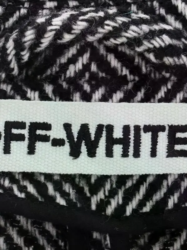 Off-White Herringbone-pattern Coat