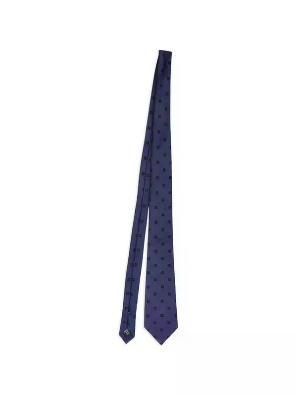 Ermenegildo Zegna Floral-pattern Silk Tie - Blue