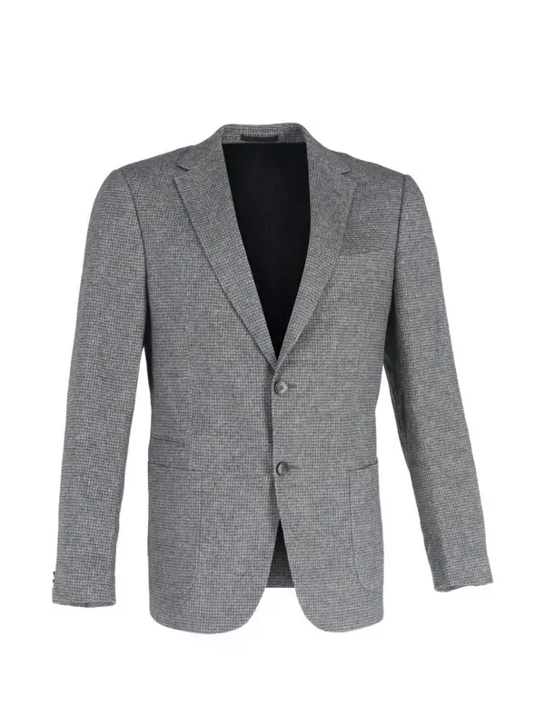 Zegna Houndstooth Single-breasted Blazer - Grey