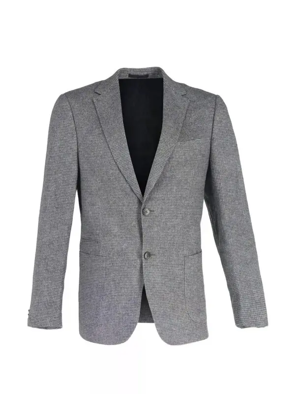 Zegna Houndstooth Single-breasted Blazer - Grey