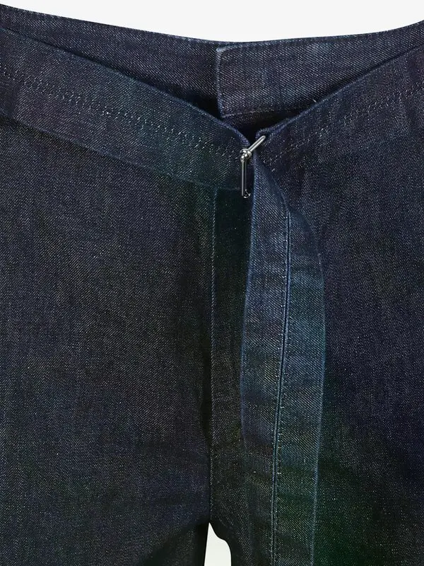 LANVIN Frayed Belted Shorts - Blue