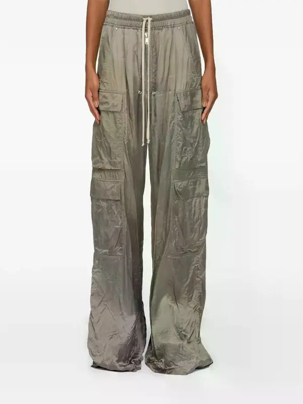 Rick Owens Drawstring-fastening Cargo-pocket Trousers - Grey