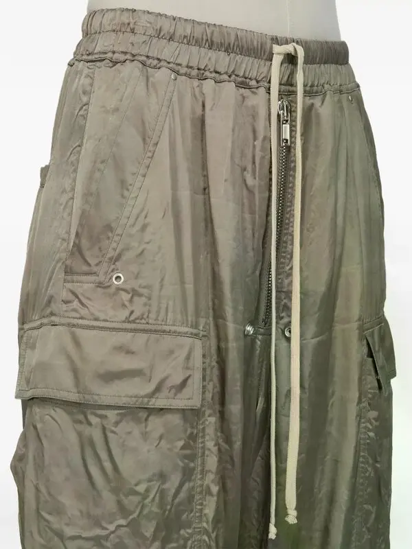 Rick Owens Drawstring-fastening Cargo Trousers - Grey