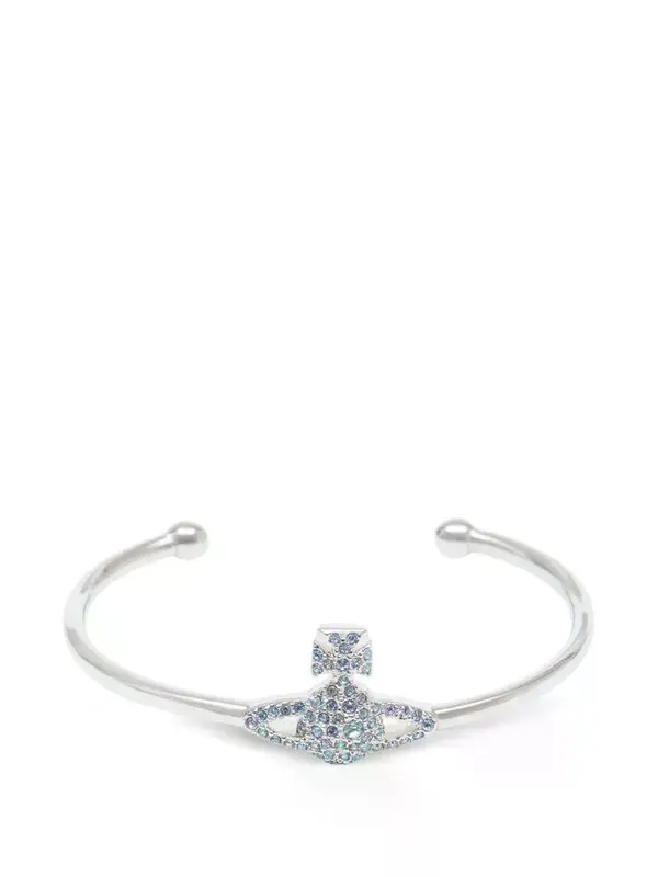 VIVIENNE WESTWOOD Grace Crystal-embellished Orb Bangle - Silver