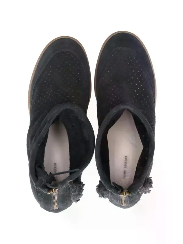 ISABEL MARANT VINTAGE Basley Tassel Ankle Boots - Black
