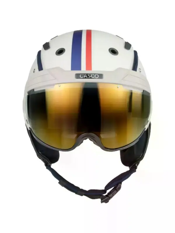 CASCO Striped Helmet - White