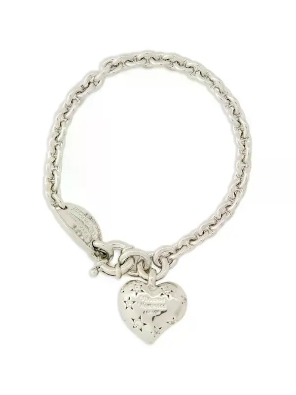 VIVIENNE WESTWOOD Lee Heart-pendant Chain Bracelet - Silver