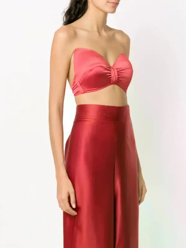 AMIR SLAMA Strapless Cropped Top
