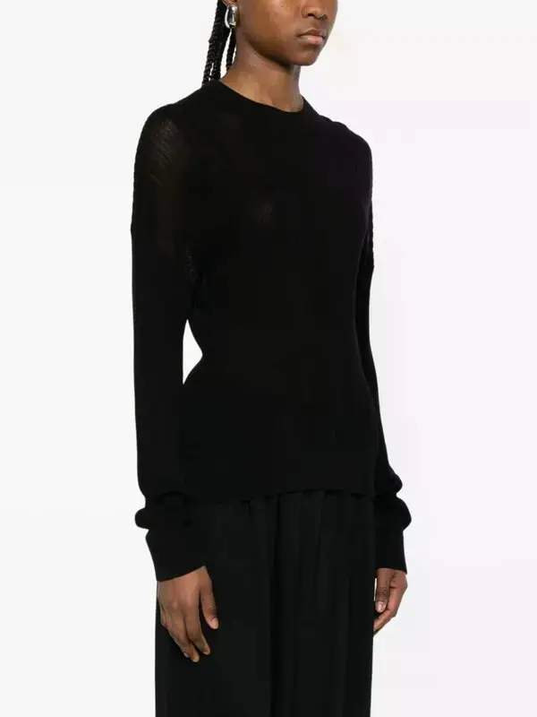 Eric Bompard Ribbed Round-neck Sweater