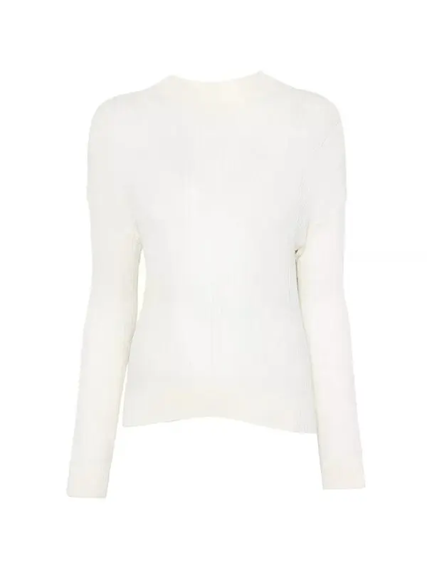 Eric Bompard Ribbed Round-neck Sweater - Neutrals