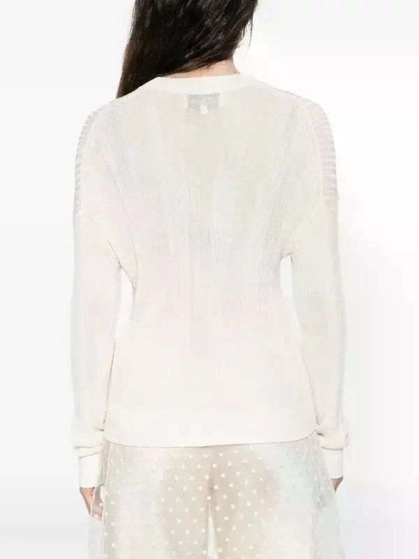 Eric Bompard Ribbed Round-neck Sweater - Neutrals
