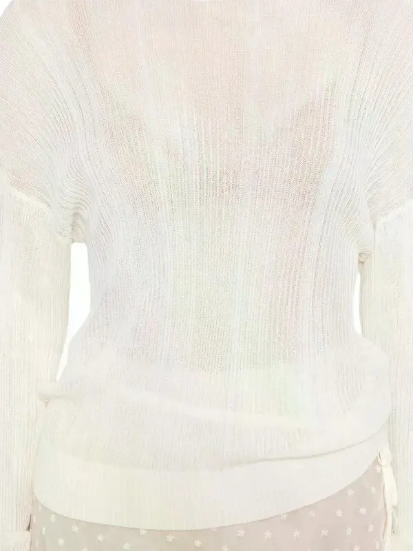 Eric Bompard Ribbed Round-neck Sweater - Neutrals