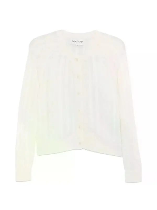 Eric Bompard Cable-knit Button Cardigan - White