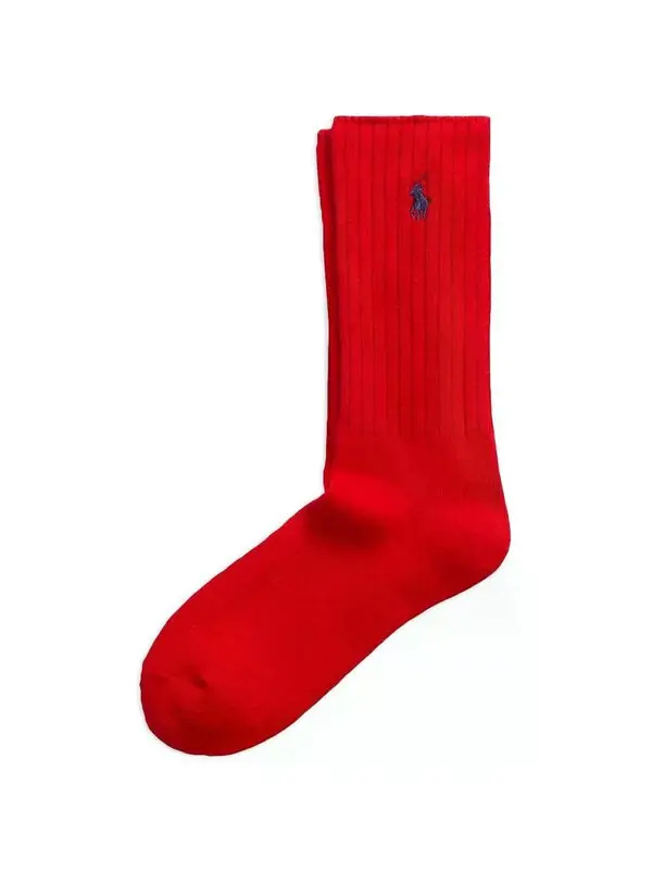 Polo Ralph Lauren Logo-embroidered Socks - Red