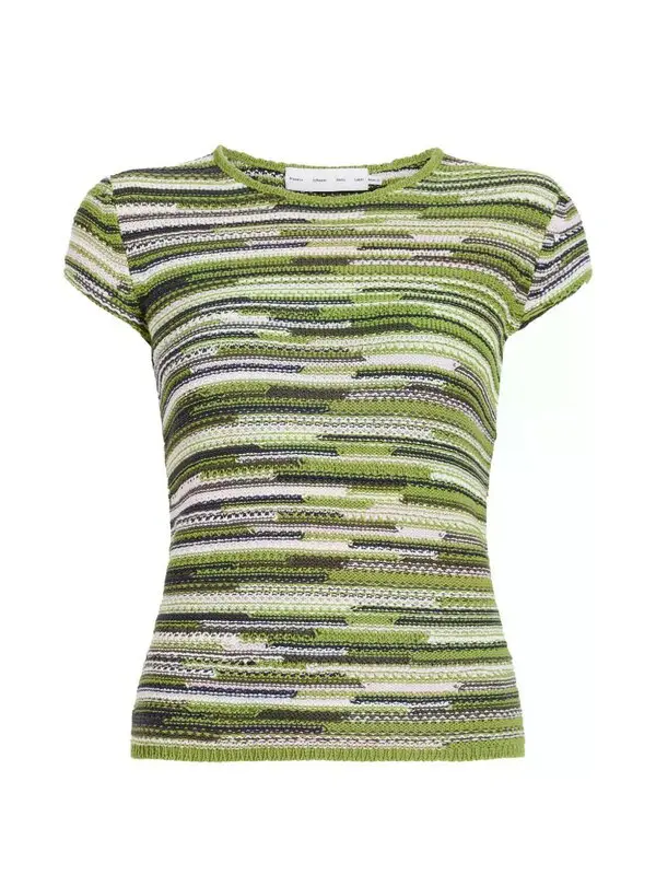 Proenza Schouler White Label Veya Knit Rib T-shirt - Green