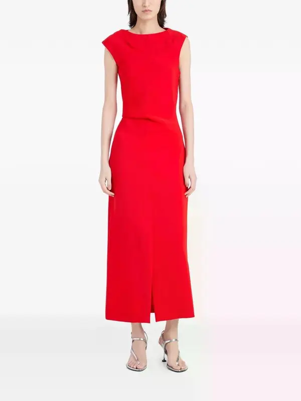 Proenza Schouler Damea Matte Crepe Midi Dress - Red