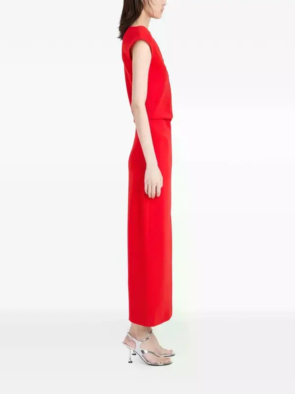 Proenza Schouler Damea Matte Crepe Midi Dress - Red