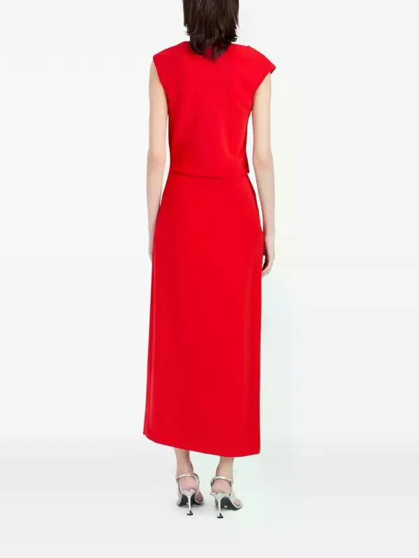 Proenza Schouler Damea Matte Crepe Midi Dress - Red