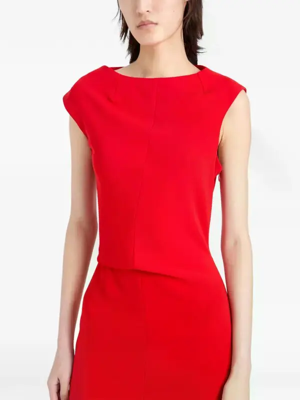 Proenza Schouler Damea Matte Crepe Midi Dress - Red
