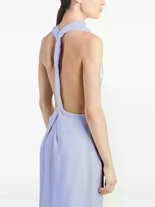 Proenza Schouler Selena Twist Back Maxi Dress - Purple