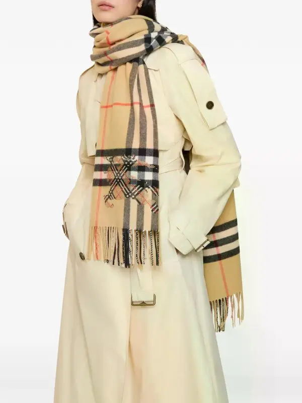 Burberry Check Equestrian Knight Design Scarf