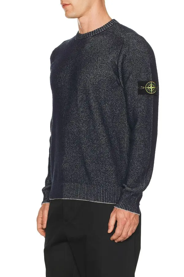 Stone Island Crew Neck Rib Cotton Jumper