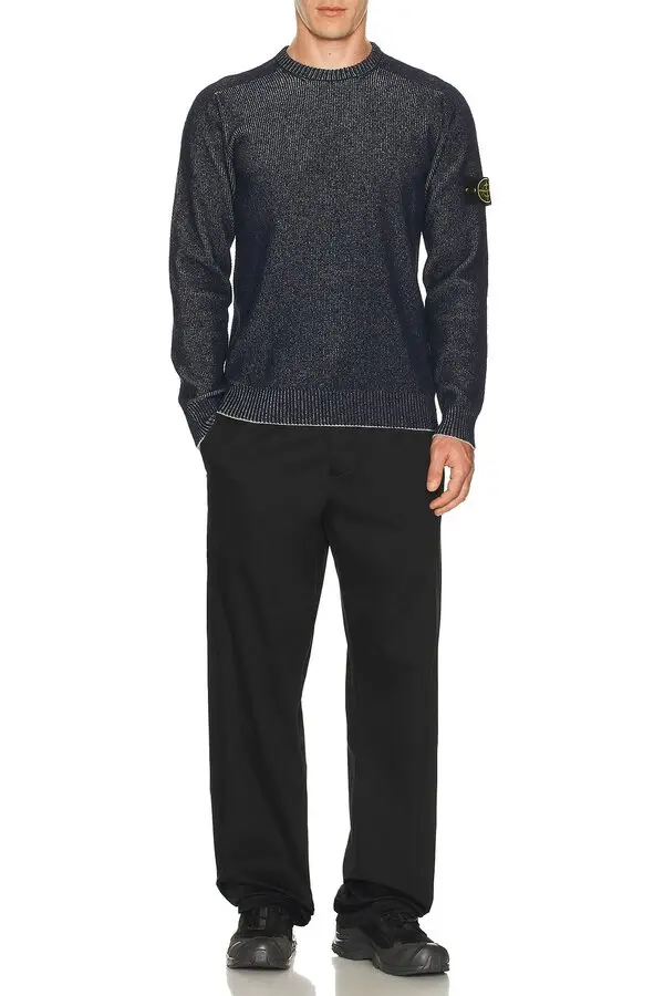 Stone Island Crew Neck Rib Cotton Jumper