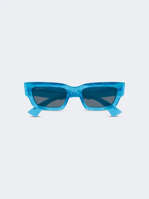 Gucci Rectangular Sunglasses Blue