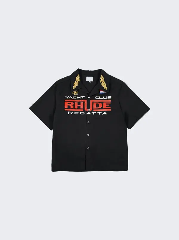 Rhude Regatta Club Shirt White, Yellow - Black