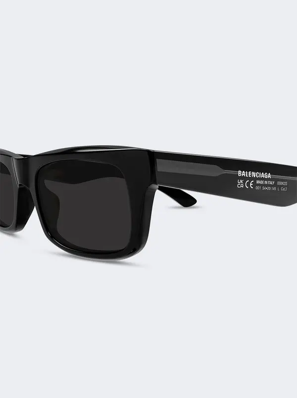 Balenciaga Rectangular Sunglasses Black