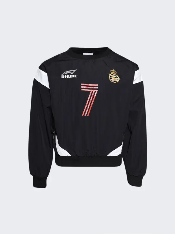 Rhude Lago Soccer Jersey Crewneck White, Red - Black