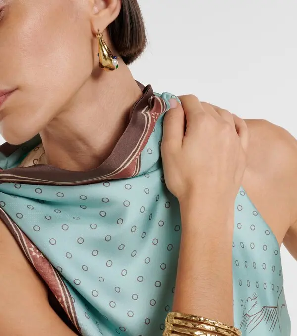 ALEMAIS Embellished Hoop Earrings