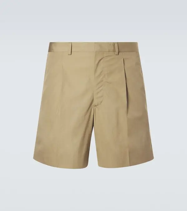 Prada Cotton Bermuda Shorts - Beige